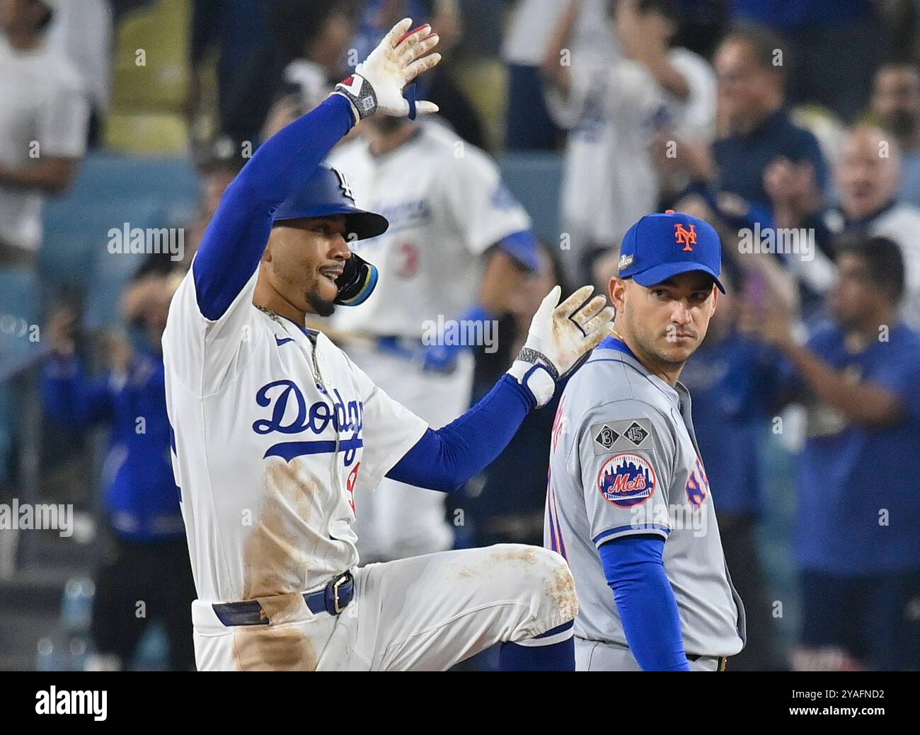 Los Angeles, United States. 13th Oct, 2024. Los Angeles Dodgers Mookie ...