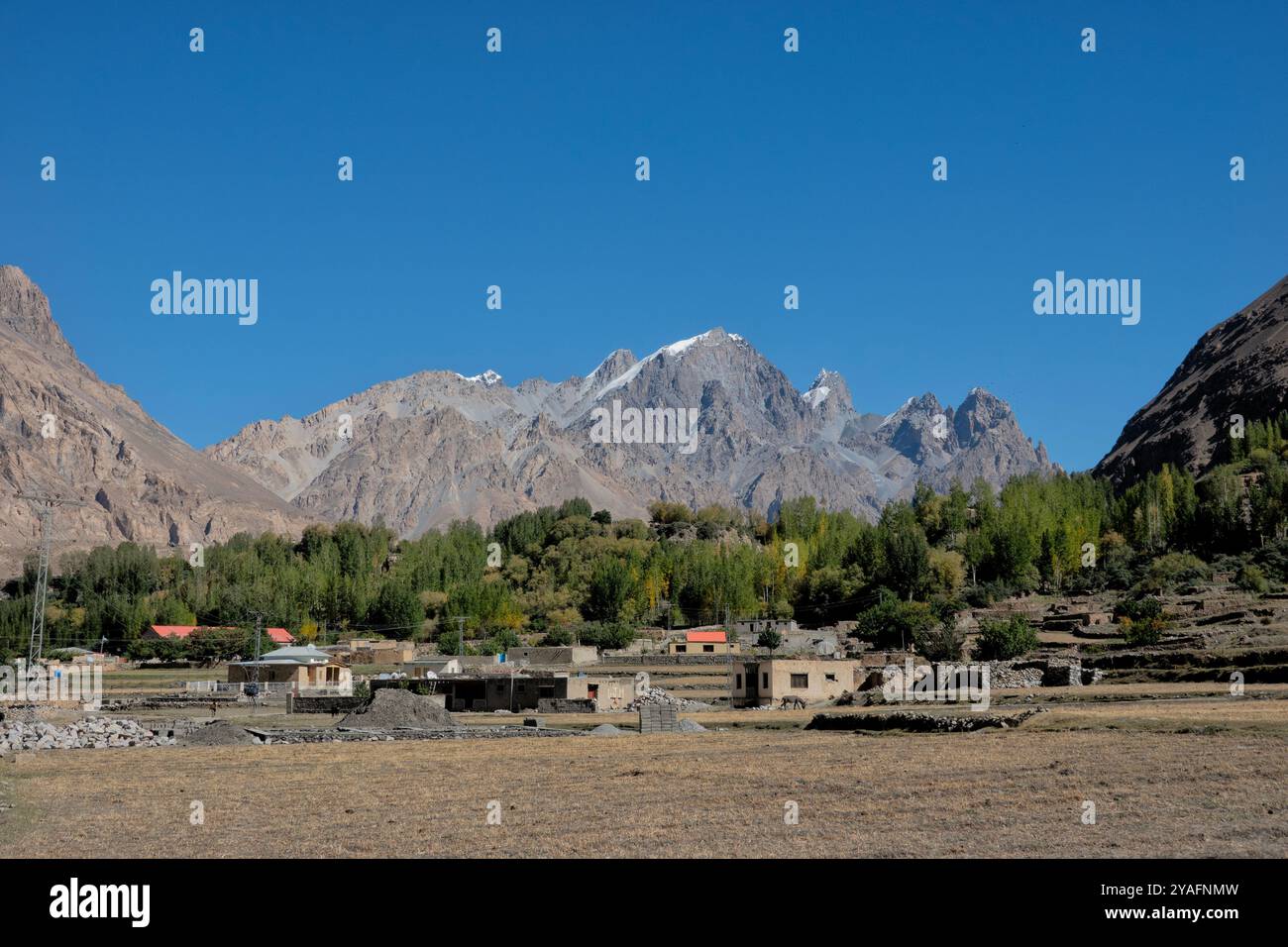 Traditional homes in the remote Shimshal Valley, Shimshal, Gojal ...