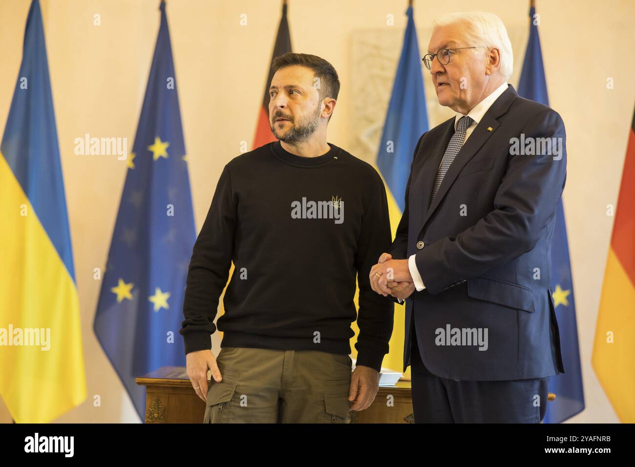 Volodymyr Selensky (President of Ukraine) after his entry in the guest ...