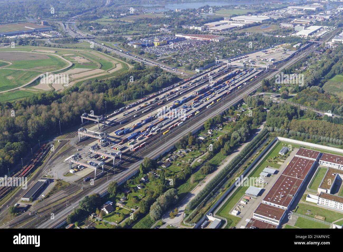 Germany, railway, railways, railway station, bus logistics, container ...