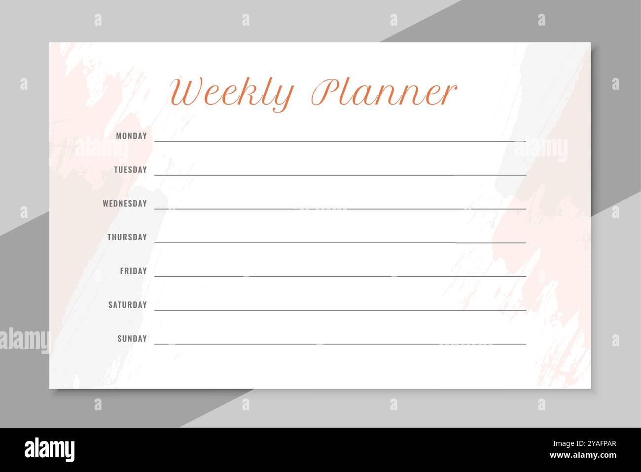 modern weekly reminder timetable template design vector Stock Vector ...