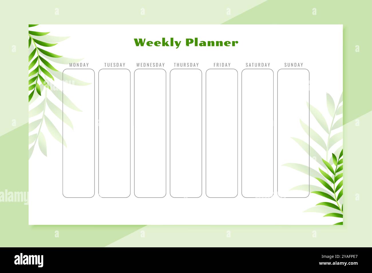 everyday weekly planner template a printable design vector Stock Vector ...