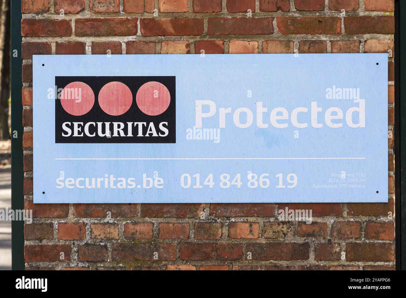 Zutendaal, Limburg, Belgium, 04 12 2022, Singpost of the Securitas ...