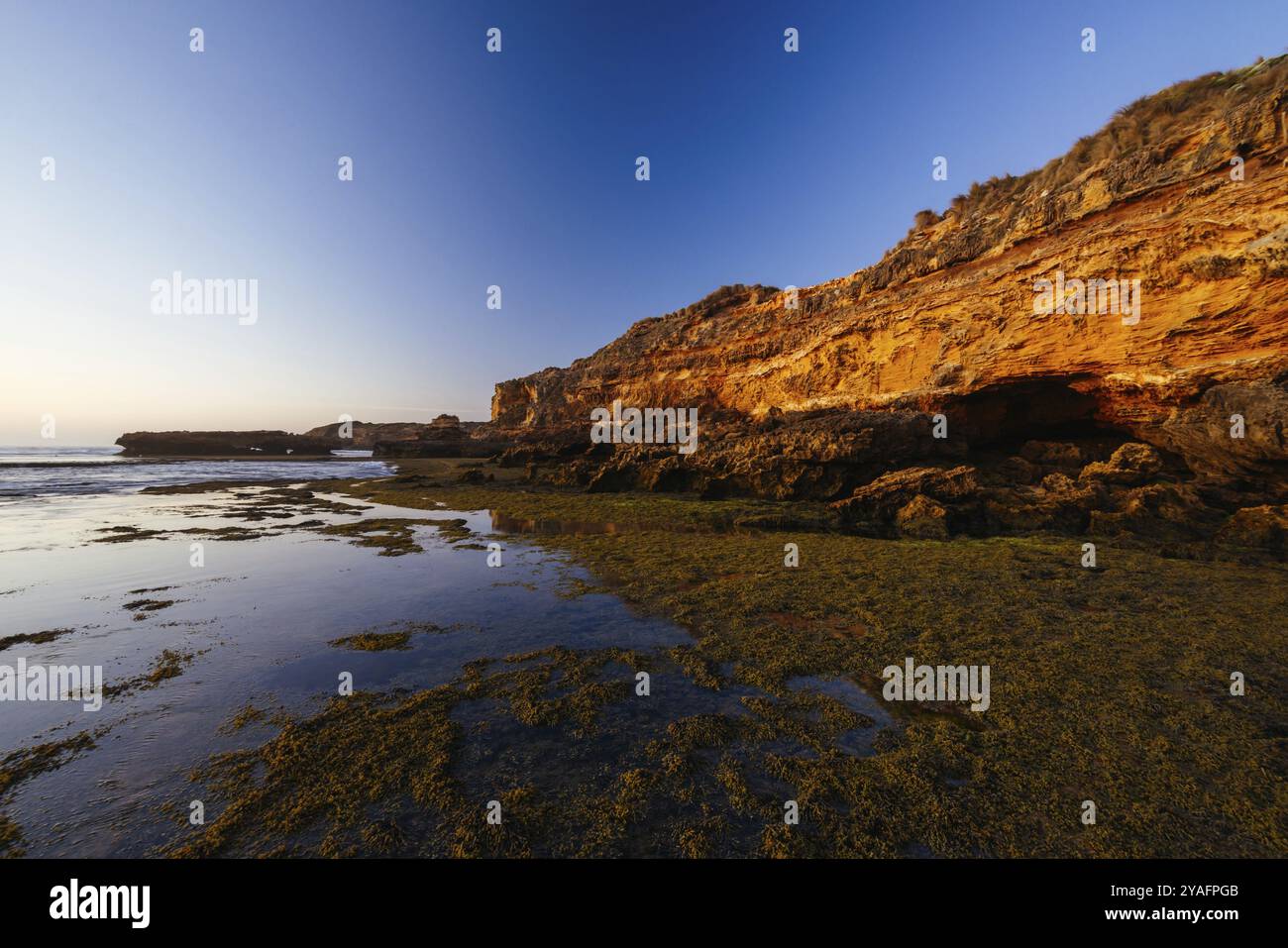 The idyllic Number Sixteen Beach at sunset in Rye, Victoria, Australia ...