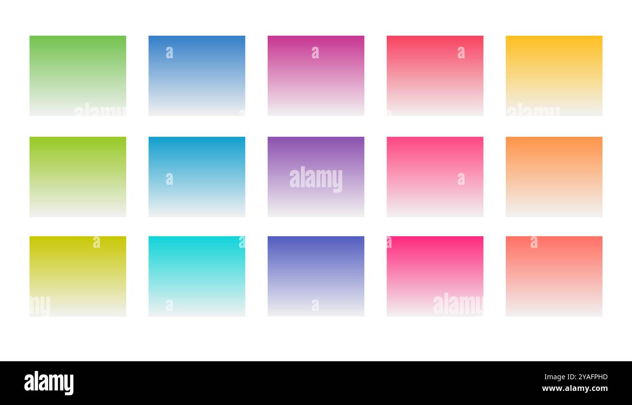 set of colorful gradient palette backdrop for web app vector Stock ...