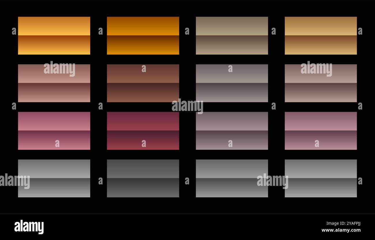 set of empty gradient swatch palette backdrop design vector Stock ...