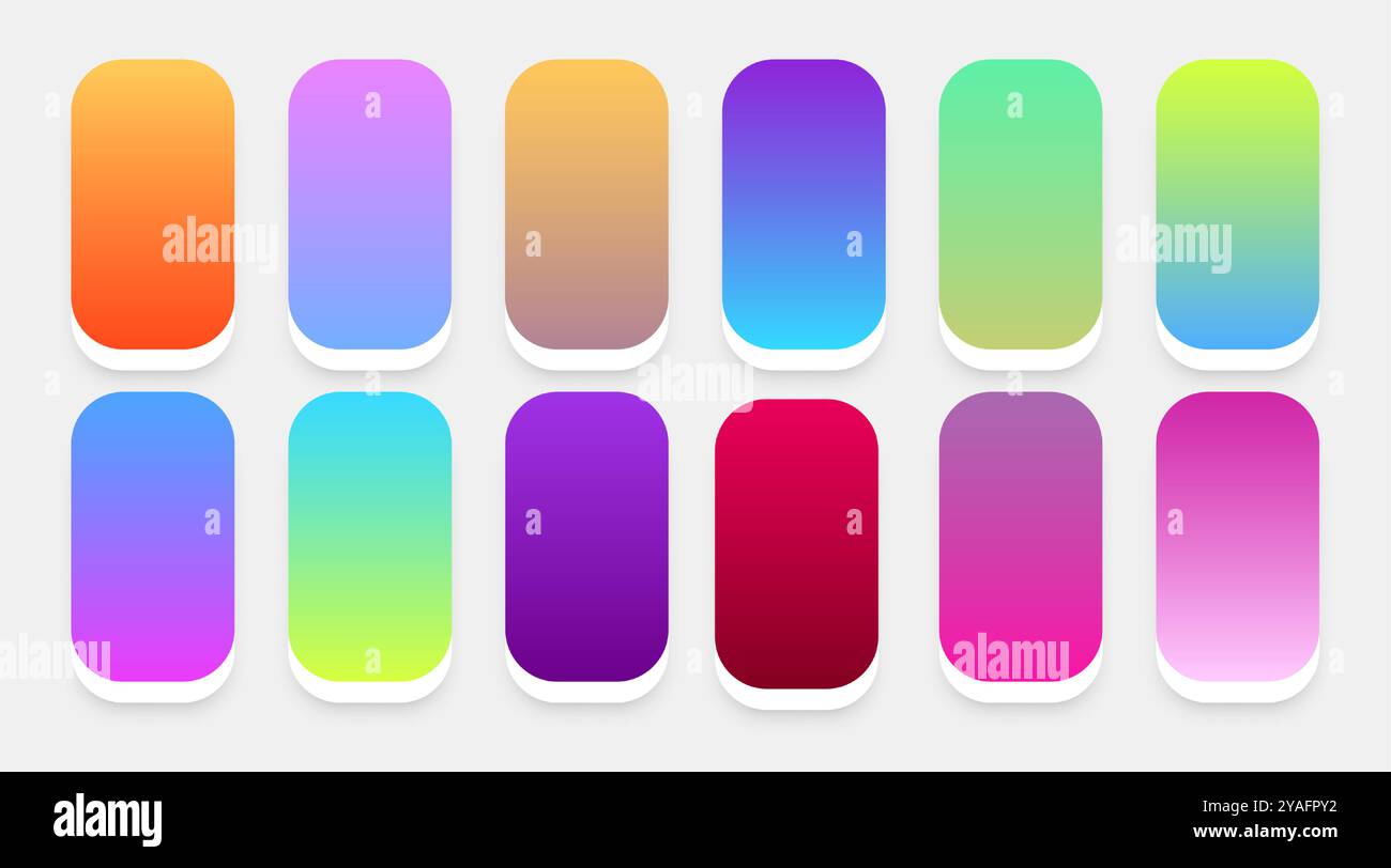 collection of soft colorful gradient palette backdrop design vector ...