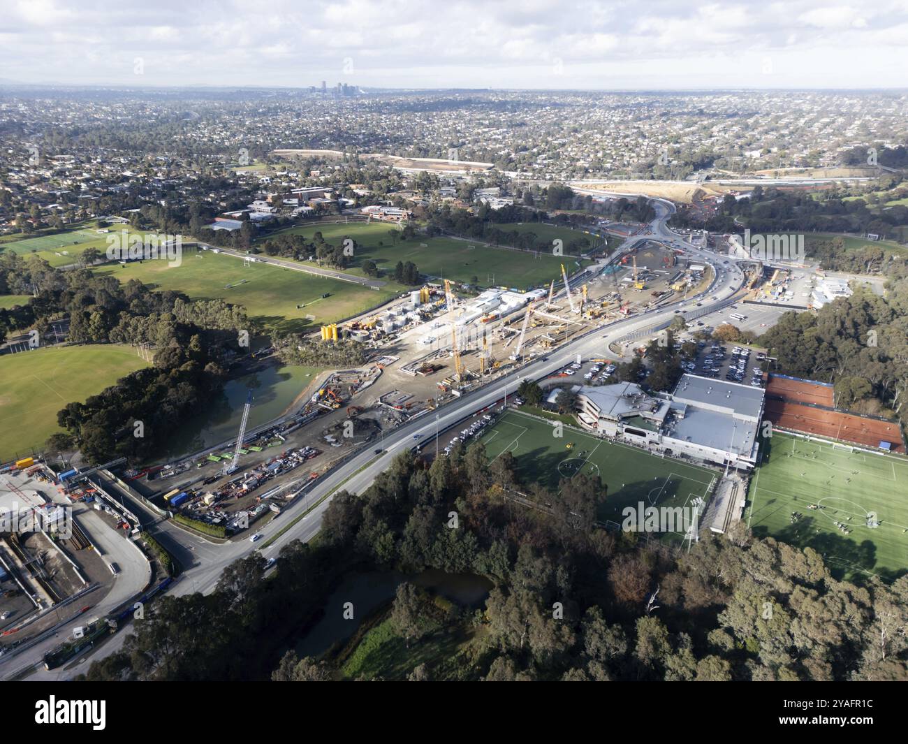 MELBOURNE, AUSTRALIA, JUNE 16 2024: Parts of North East Link under ...