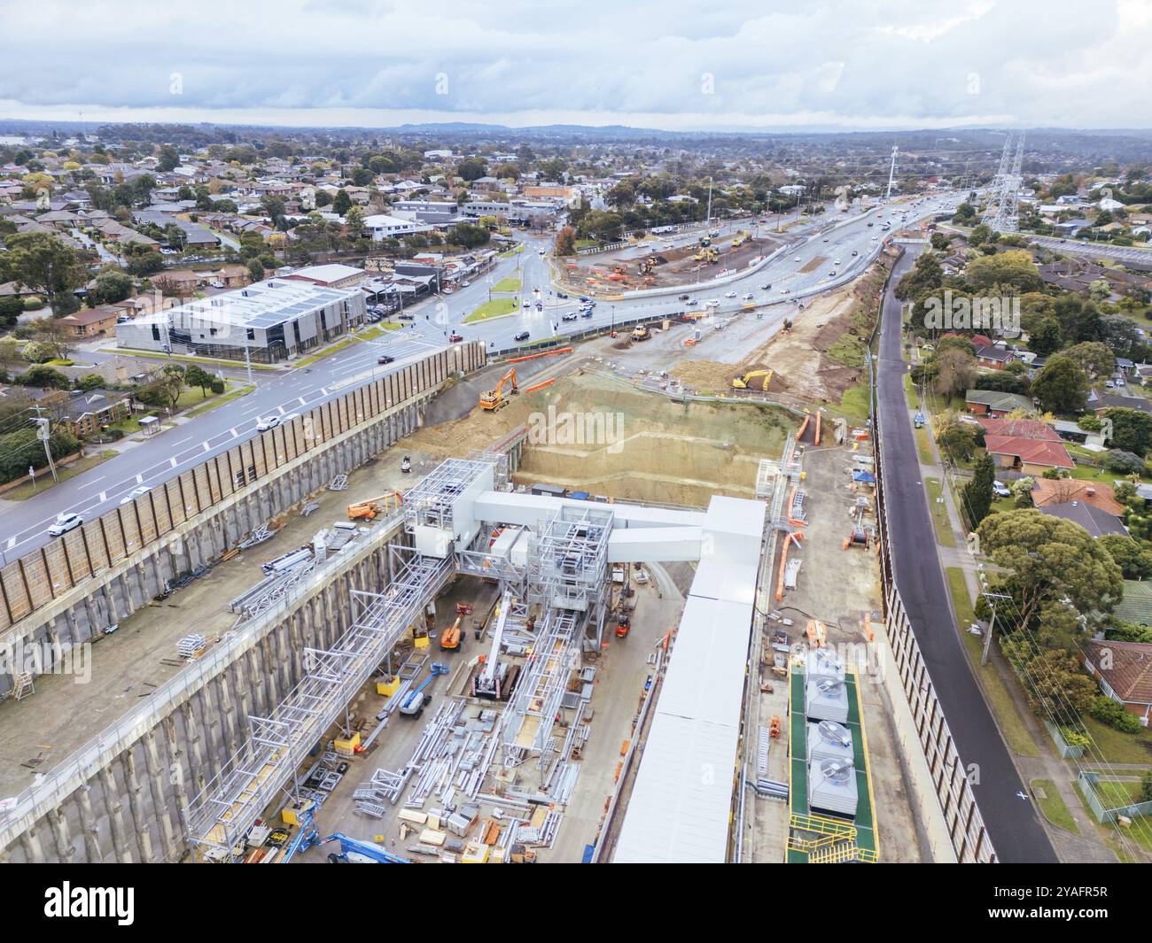 MELBOURNE, AUSTRALIA, MAY 19 2024: Parts of North East Link under ...