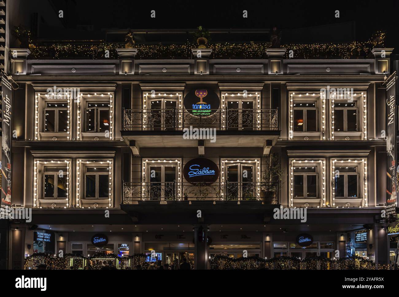 Athens Old Town, Attica, Greece, 12 28 2019, View over the facade of ...