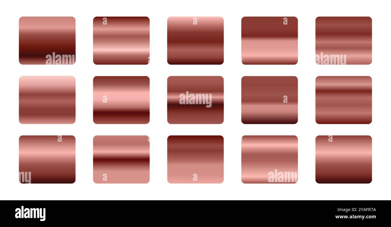 trendy metallic color gradient banner in collection for presentation ...