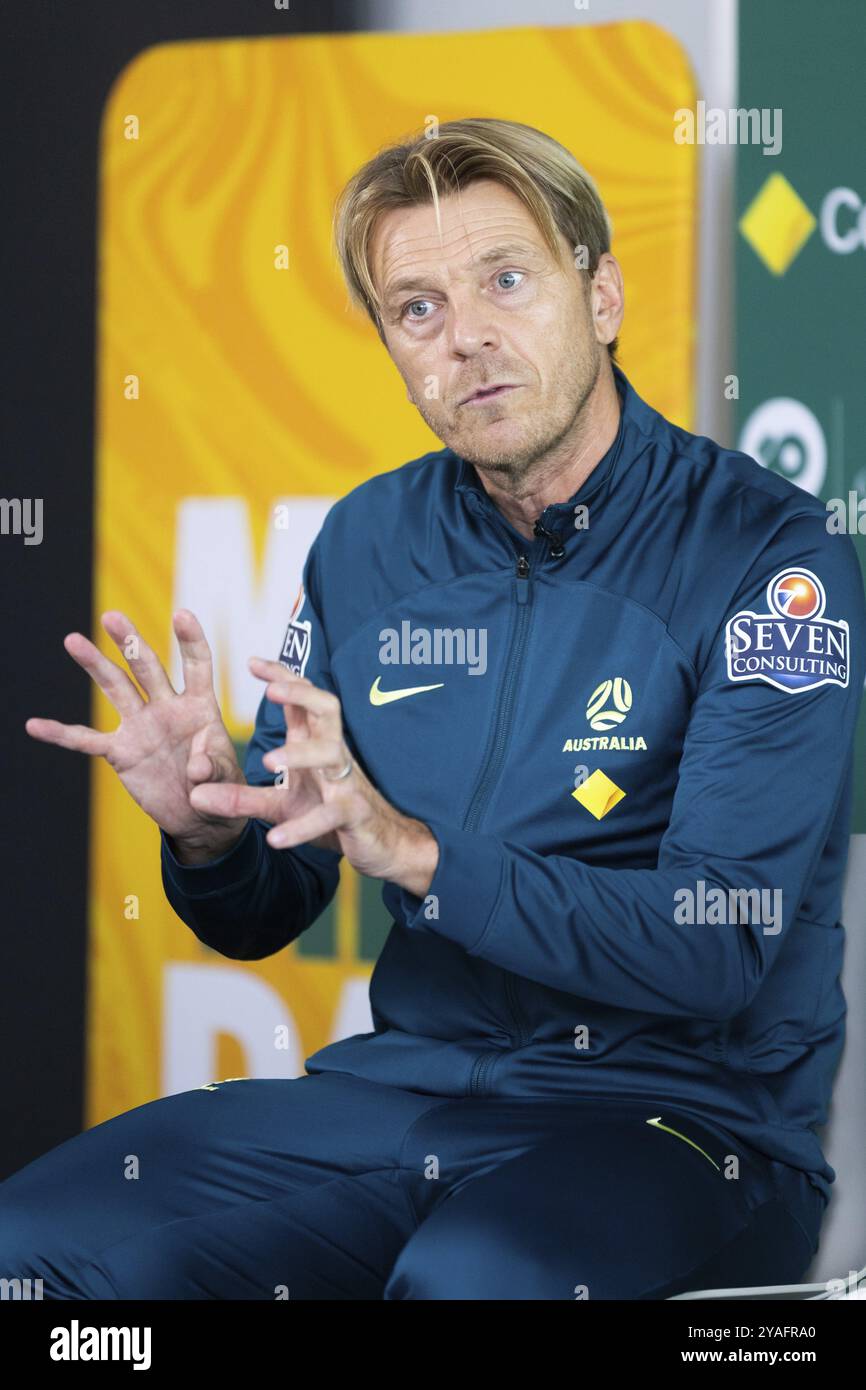 MELBOURNE, AUSTRALIA, JULY 03: Matilda's coach Tony Gustavsson at the ...