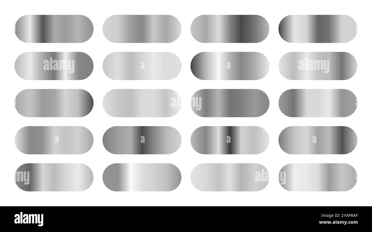 abstract metallic gradient shades banner set in modern style vector ...