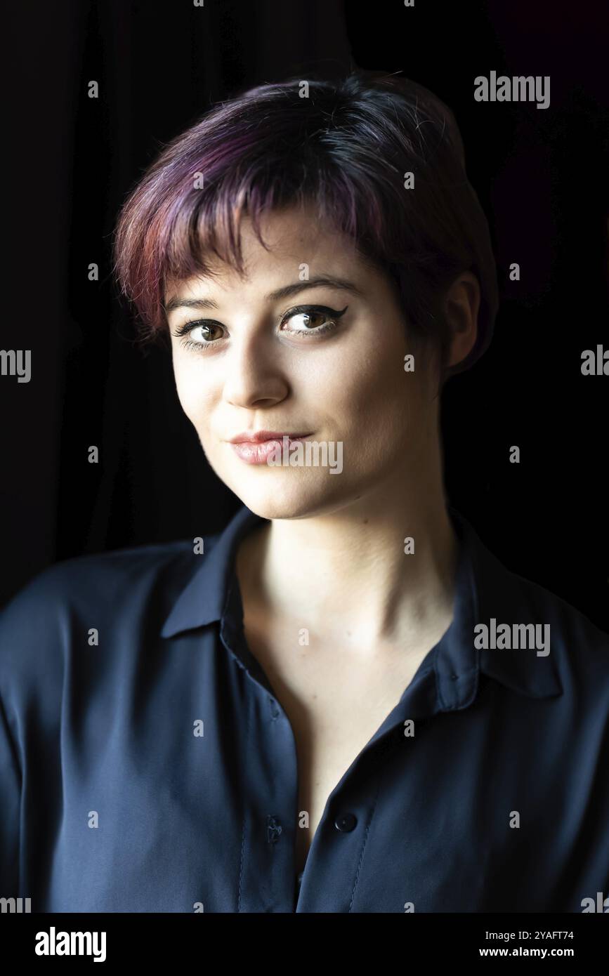 Professional portrait of a 23 year old white business woman with ...
