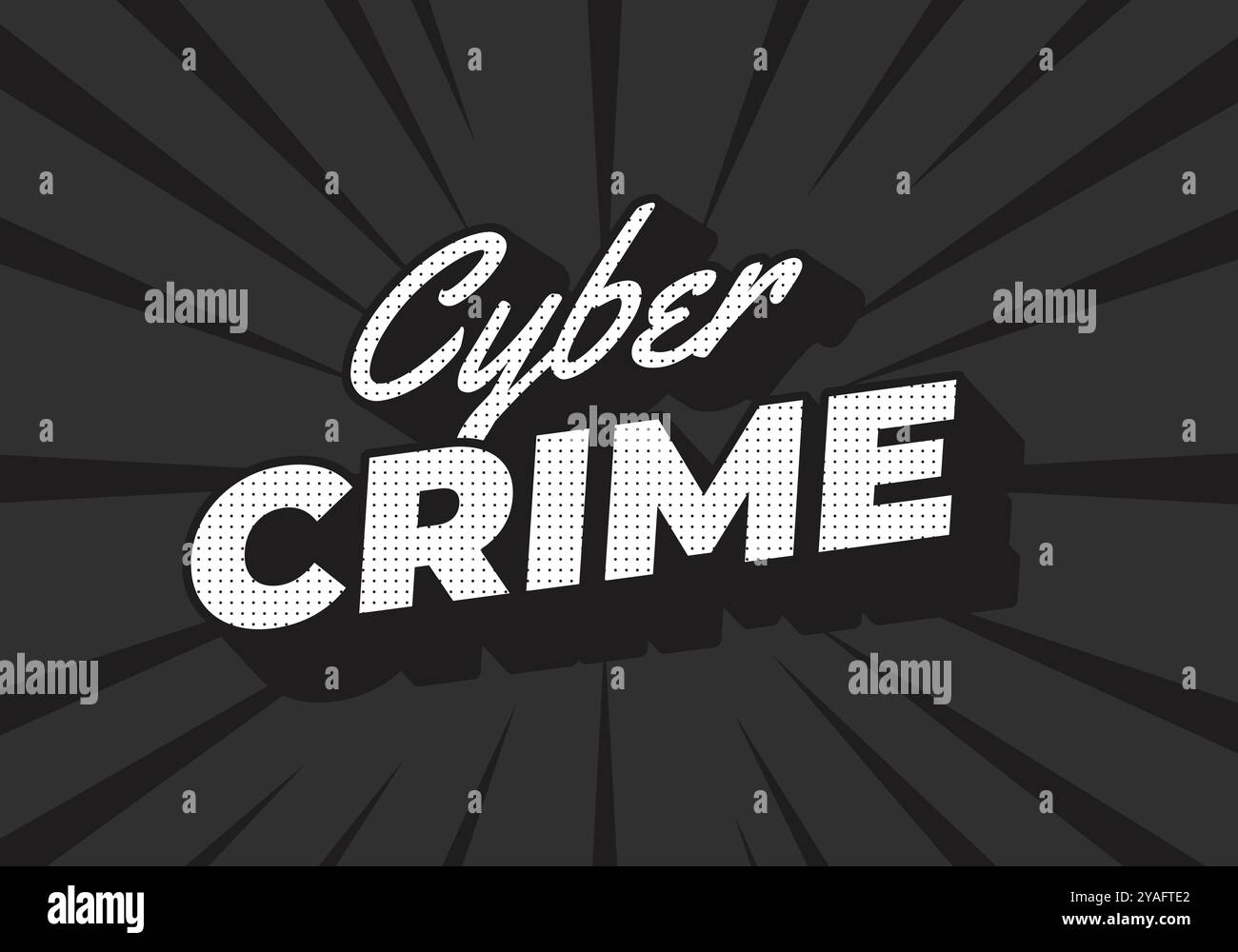 Cyber crime. Text effect design in bold fonts with modern colors Stock ...