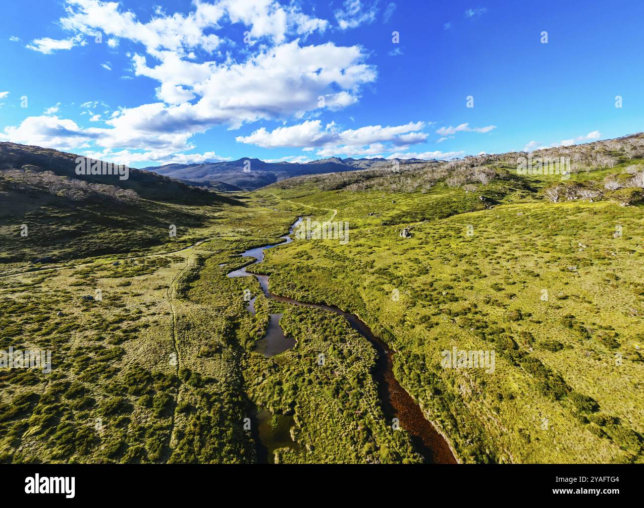 A landscape view in the late afternoon on the Cascade Hut Trail near ...
