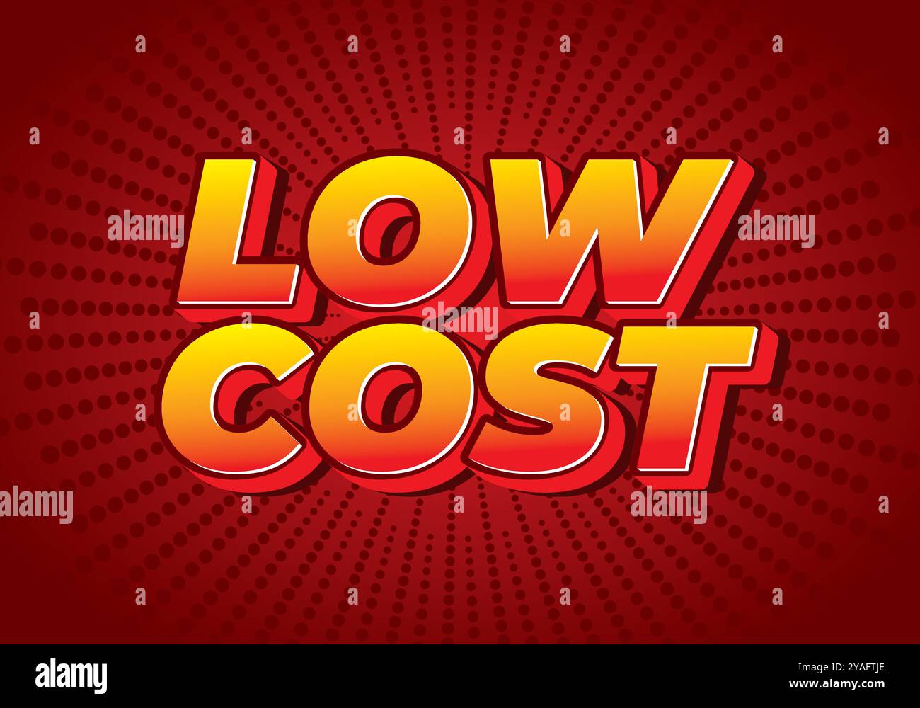 Low cost. Text effect design in 3D style for promotional ads Stock ...