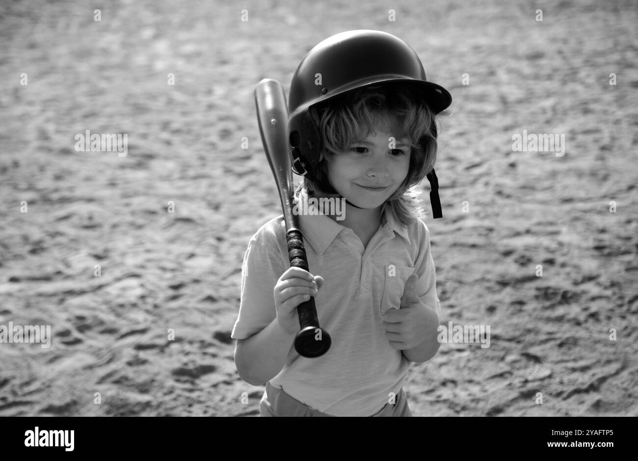 Boy kid posing with a baseball bat. Portrait of child playing baseball ...