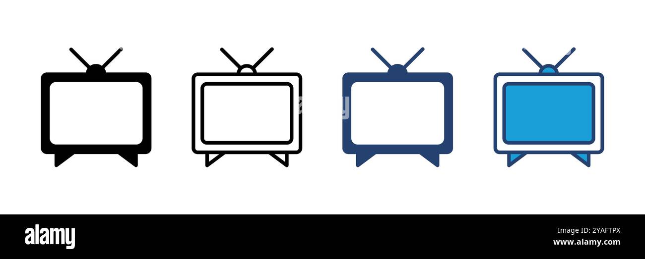 Tv icon vector. television icon vector Stock Vector Image & Art - Alamy