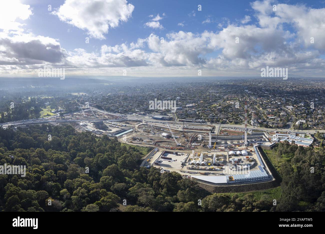 MELBOURNE, AUSTRALIA, JUNE 16 2024: Parts of North East Link under ...