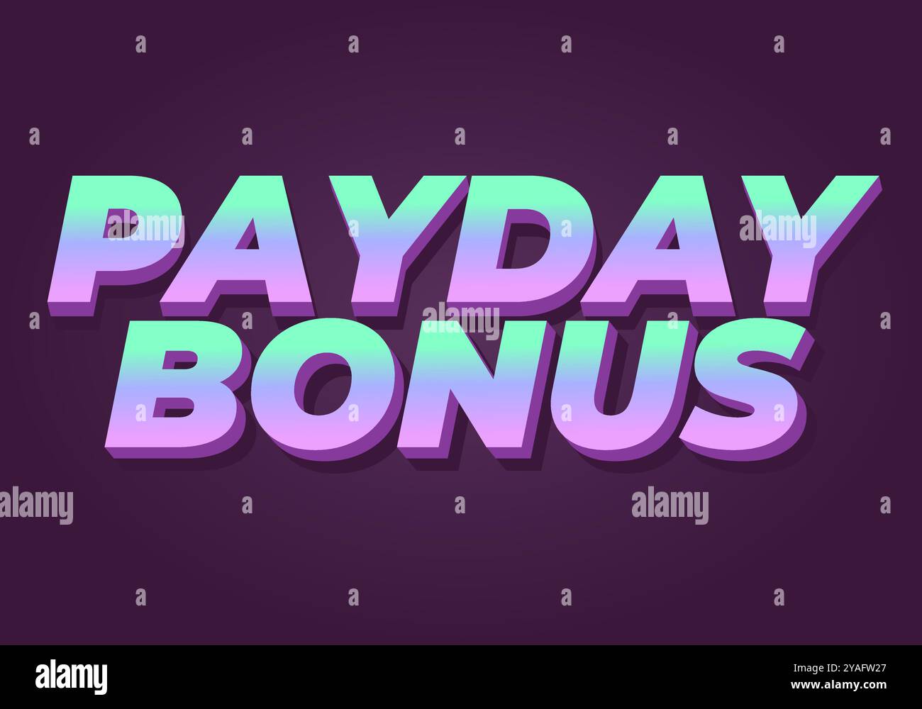 Payday bonus. Text effect design for promotional ads or social media ...