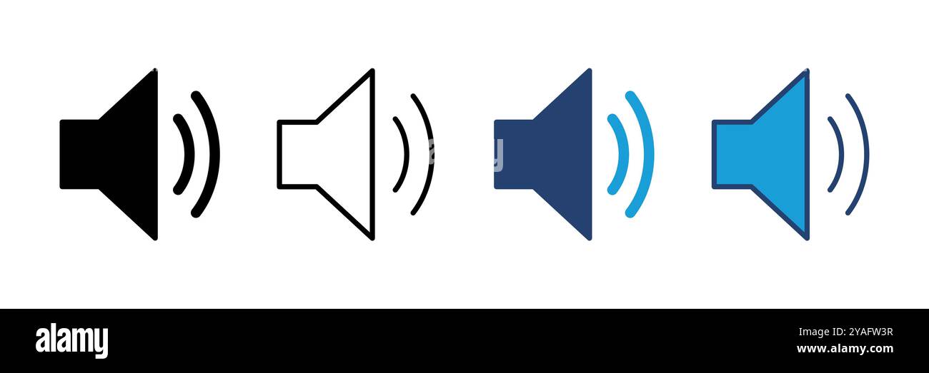 Speaker icon vector. volume icon vector. loudspeaker icon vector. sound ...