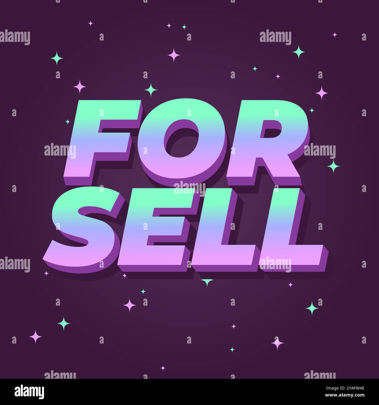 For sell. Text effect design in 3D style with good colors for ...