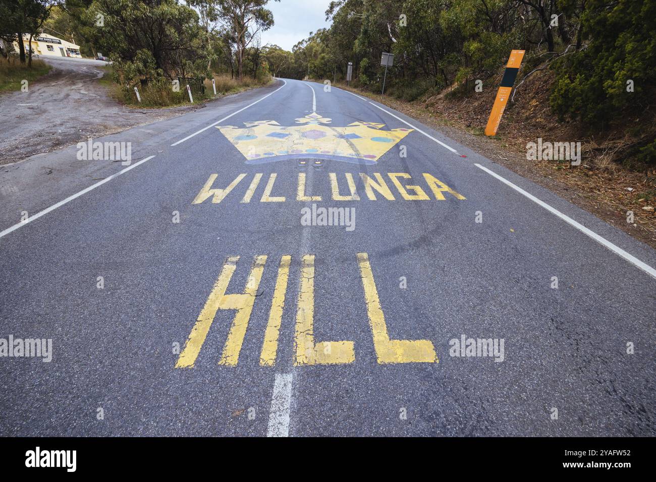 The iconic road cycling climb and summit at Willunga Hill in Mclaren ...
