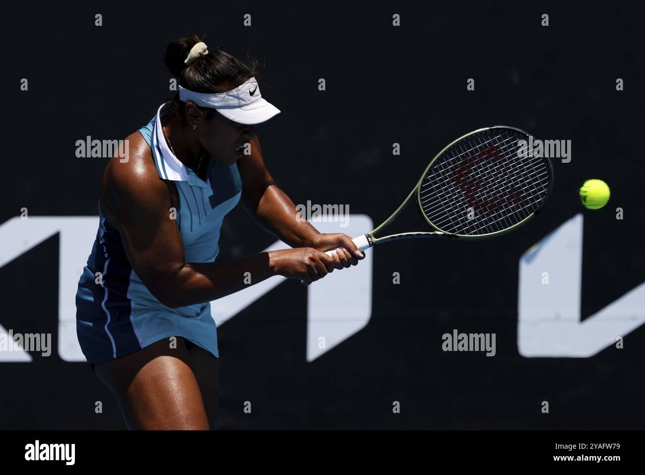 MELBOURNE, AUSTRALIA, JANUARY 12: Destanee Aiava of Australia playing ...