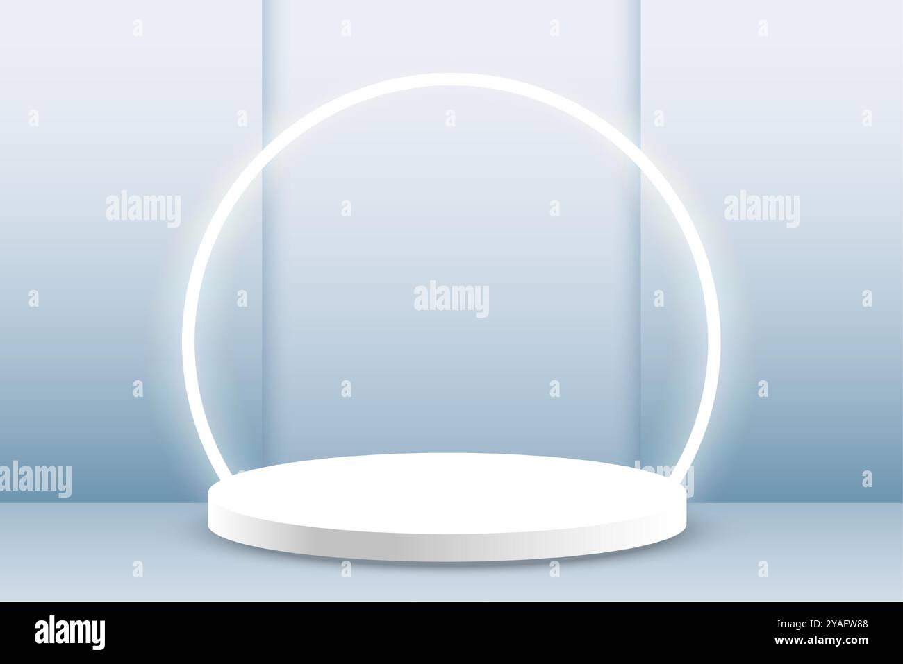 realistic product display background with glowing frame for award promo ...