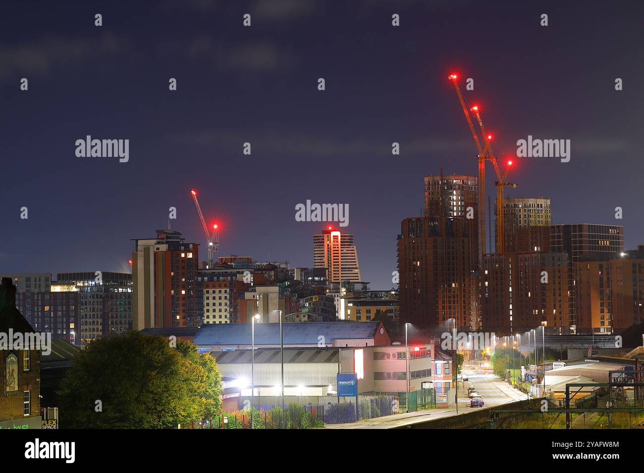 Construction of Latitude Blue & Uncle apartments in Leeds City Centre ...