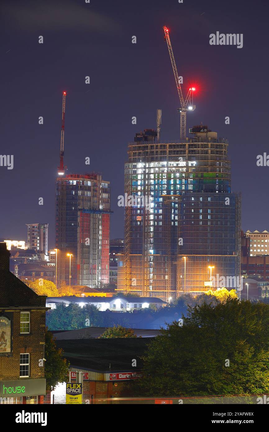 Lisbon Street & Triangle Yard apartment buildings under construction in ...
