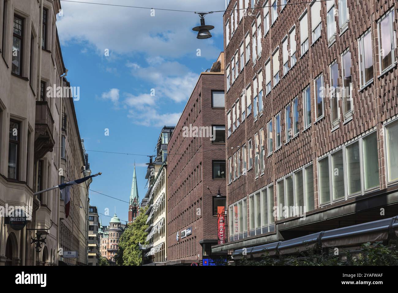 Stockholm, Sweden, 07 24 2019: facades of a typical scandinavian ...