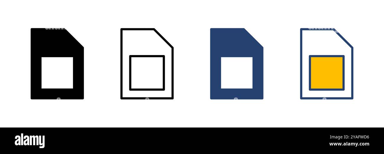 Sim card icon vector. dual sim card icon vector Stock Vector Image ...