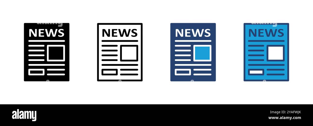 News paper logo Stock Vector Images - Alamy