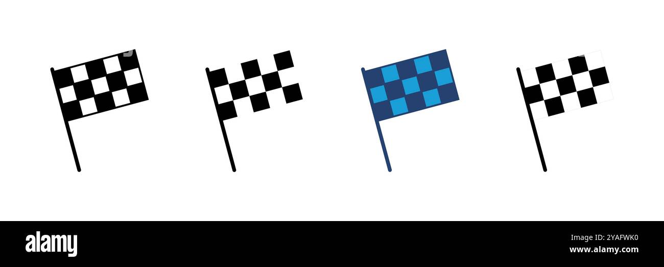 Racing flag icon vector. race flag icon.Checkered racing flag icon ...