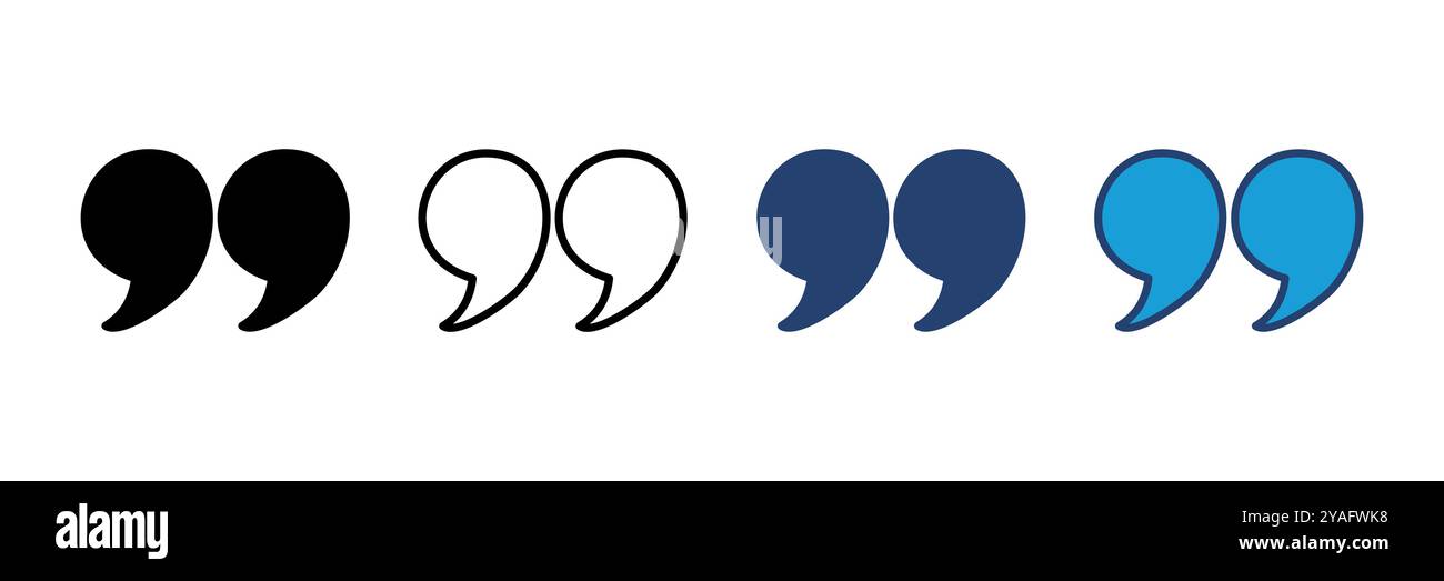 Quote icon vector. Quotation mark symbol Stock Vector Image & Art - Alamy