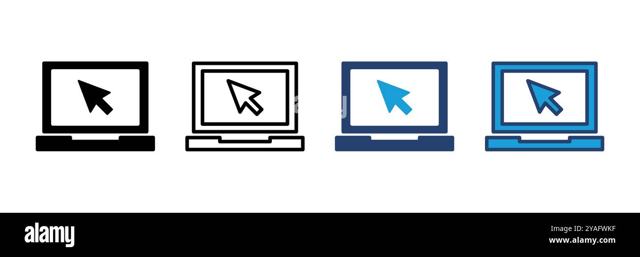 Laptop icon vector. computer icon vector Stock Vector Image & Art - Alamy