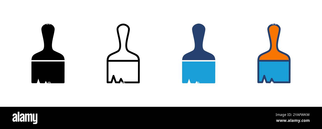 Paint icon vector. paint brush icon vector. paint roller icon vector ...