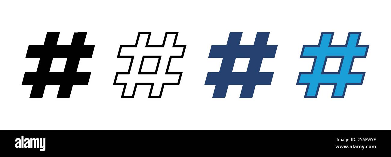 Hashtag symbol Cut Out Stock Images & Pictures - Alamy