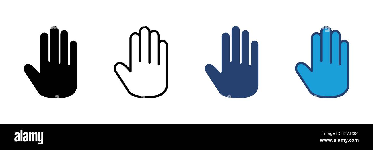 Hand icon vector. hand vector icon, palm Stock Vector Image & Art - Alamy