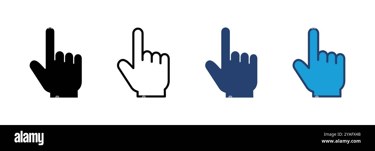 Hand click icon vector. pointer icon vector. hand cursor icon vector Stock Vector Image & Art ...