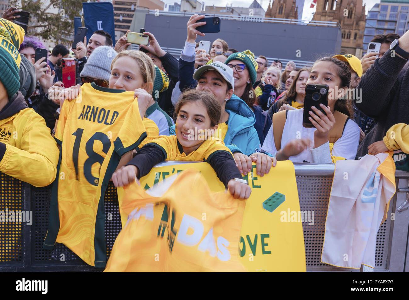 MELBOURNE, AUSTRALIA, JULY 11: Fans at the Australian Commbank Matildas ...