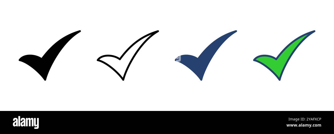 Check mark icon vector. Check mark icon. Tick mark symbol vector Stock ...