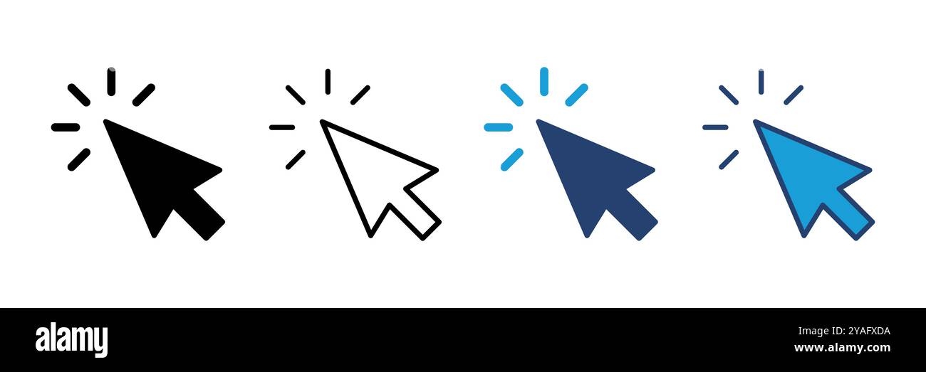 Click icon vector. pointer arrow icon. cursor icon vector Stock Vector Image & Art - Alamy