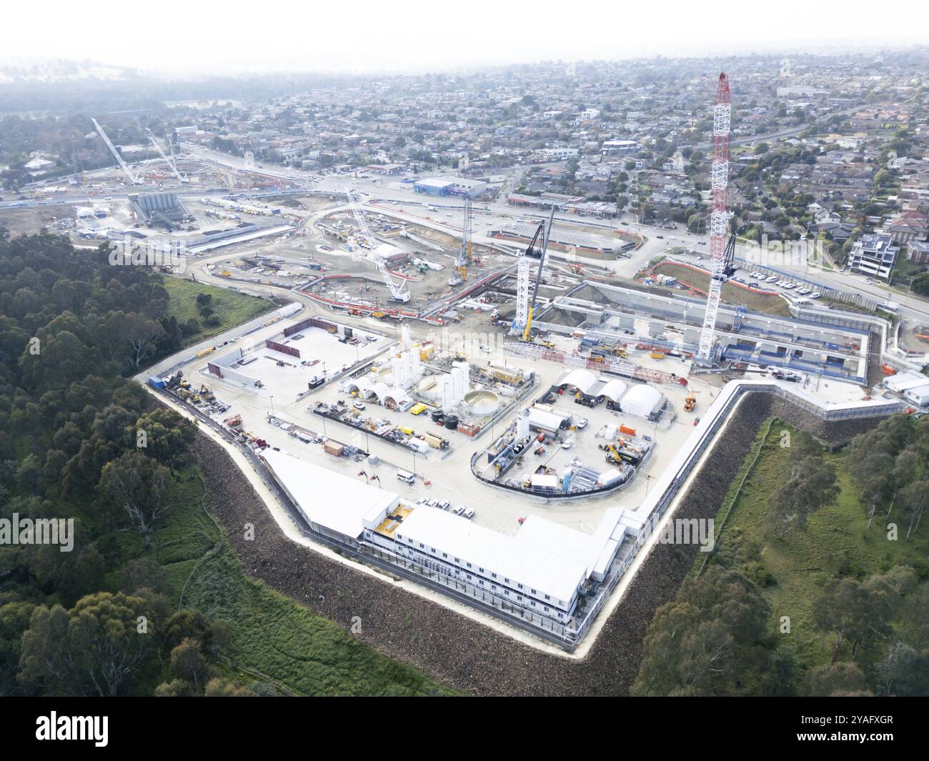 MELBOURNE, AUSTRALIA, JUNE 16 2024: Parts of North East Link under ...