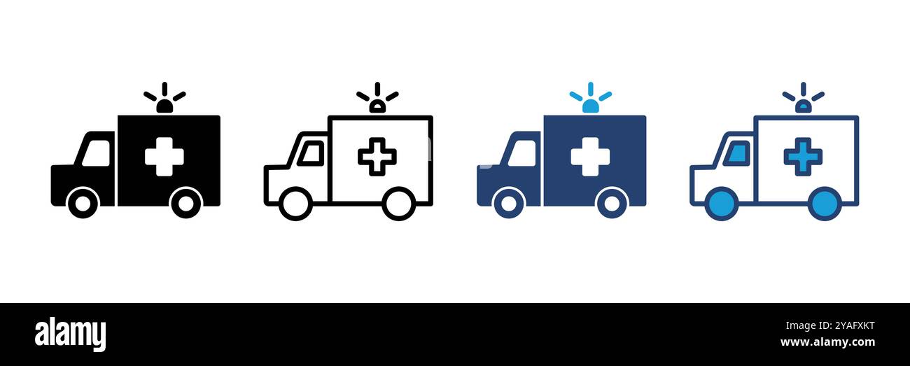 Ambulance icon vector. ambulance truck icon vector. ambulance car Stock ...