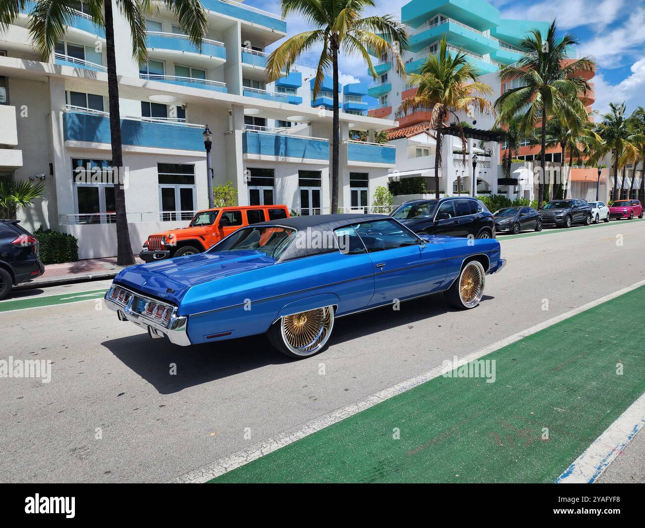 Miami Beach, Florida USA - June 8, 2024: 1973 Chevrolet Impala Coupe ...