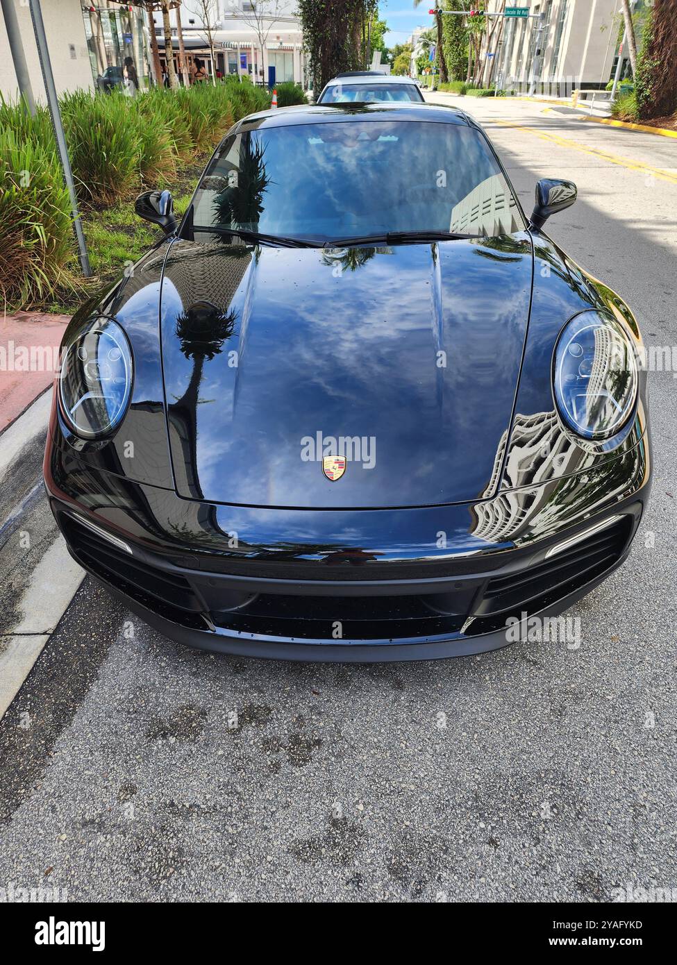 Miami Beach, Florida USA - June 8, 2024: 2021 Porsche 911 Carrera 4S ...