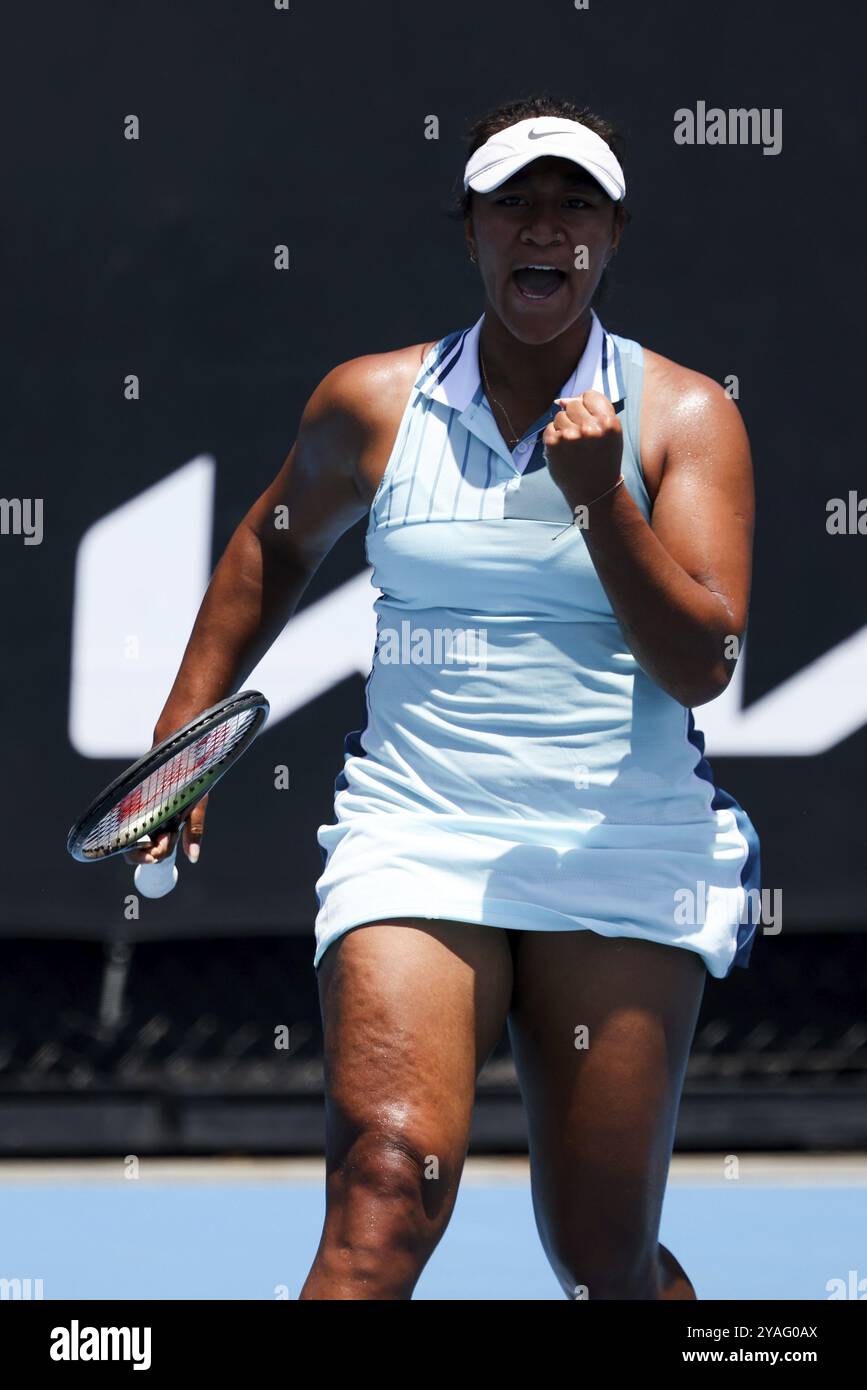 MELBOURNE, AUSTRALIA, JANUARY 12: Destanee Aiava of Australia playing ...